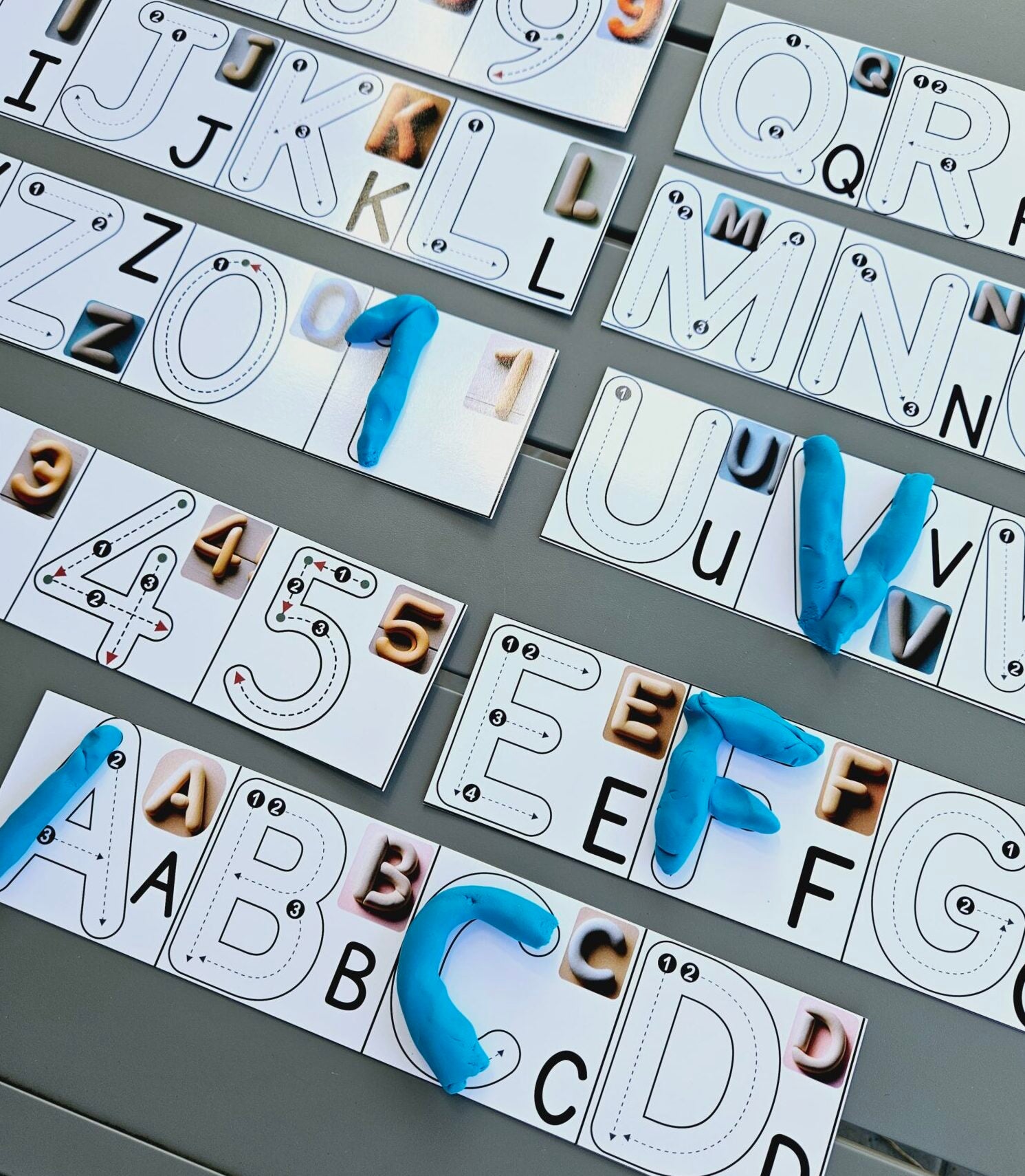 Alphabet Modelé Pâte à Modeler - Lettres Chiffres Sensoriel Enfant ...